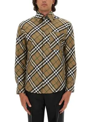 Burberry Shirt With Check Pattern - Multicolor