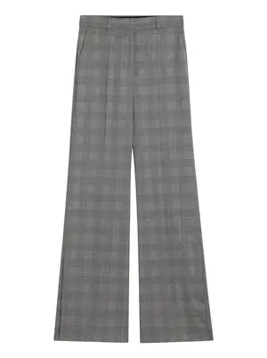 Sportmax SPORTMAX Virgin Wool Prince Of Wales Check Trousers Black