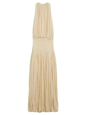TOTEME Sleeveless Ruched Midi Dress - Yellow