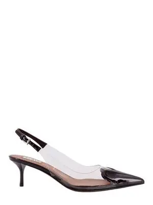 Alaïa Le Coeur Pvc And Leather Slingback Pumps - Multicolor
