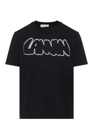 LANVIN Embroidered Logo T-shirt - Black
