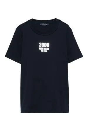 Max Mara S MAX MARA Logo Cotton T-Shirt Multicolor