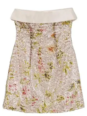 Alberta Ferretti ALBERTA FERRETTI Mini Dress With Sequins And Satin Band Multicolor