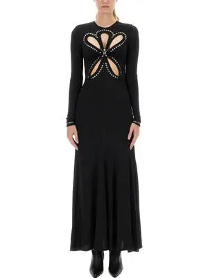 Rabanne Second Skin Effect Long Dress With Cut-out Detail - Black