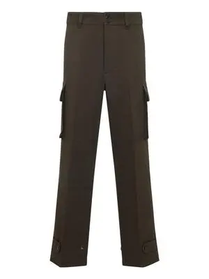 VALENTINO VALENTINO Military Green Cotton Cargo Pants