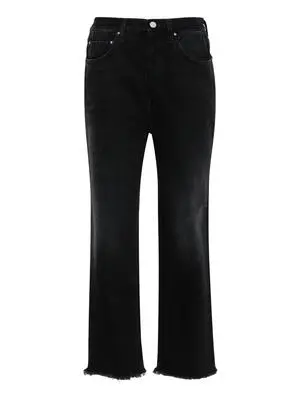 TOTEME TOTEME Black Organic Cotton Cropped Straight Leg Jeans Multicolor