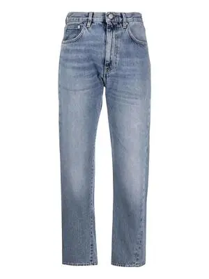 TOTEME Cropped Organic Cotton Denim Jeans - Blue