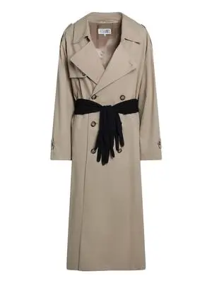 MAISON MARGIELA Cotton Trench Coat With Glove Detail - Cream