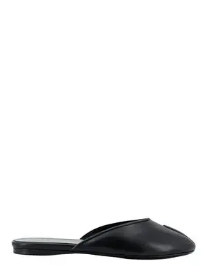JUDE Flat Leather Sandals - Black