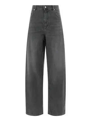 Max Mara Max Mara SMMallegra Wide Leg Jeans Gray