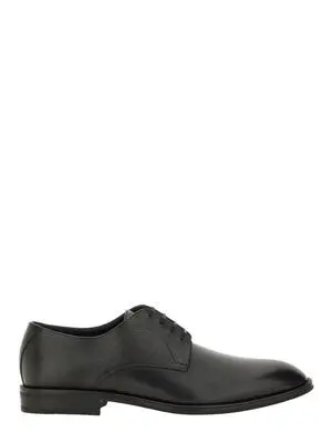 BOSS Leather Derby Lace-up Shoes - Black
