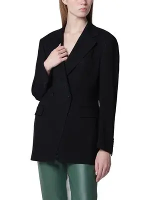 Tagliatore Double-breasted Blazer In Cady - Black