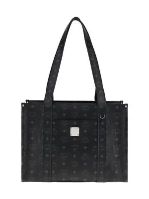 Mcm Aren Visetos Tote Bag - Black
