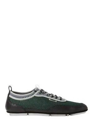 Fendi Fendi Mesh And Leather Low Top Sneakers Black