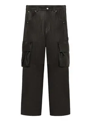 1989 STUDIO Intreccio Leather Cargo Pants