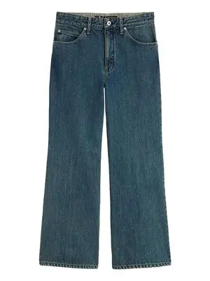 JIL SANDER Denim Wide-leg Cropped Jeans - Multicolor