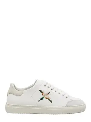 AXEL ARIGATO AXEL ARIGATO White Calf Leather Embroidered Bird Sneakers