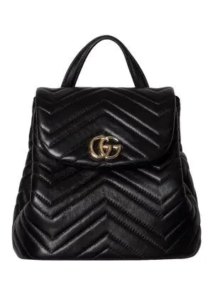 Gucci Gg Marmont Mini Quilted Leather Backpack - Black