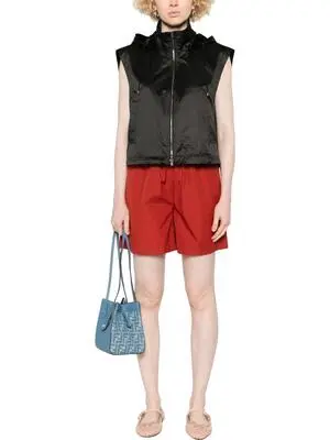 Fendi Hooded Zipped Vest - Multicolor