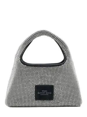 MARC JACOBS MARC JACOBS The Sack Crystal Embellished Mini Hobo Bag
