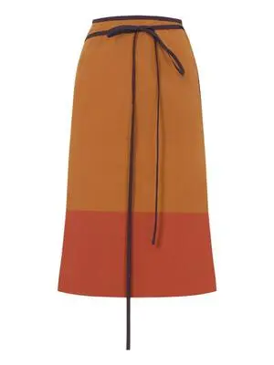 Saint Laurent Nylon Midi Skirt - Multicolor