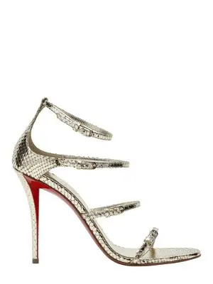 CHRISTIAN LOUBOUTIN Christian Louboutin Gold Leather High Heel Sandals