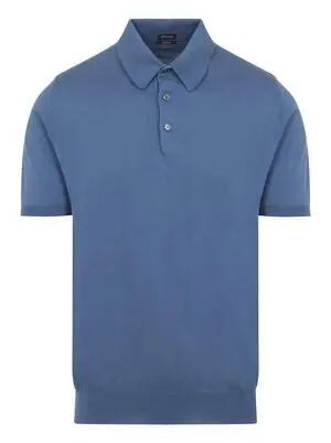 Kiton Cotton Polo - Blue