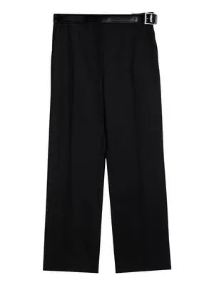 Prada Gabardine Trousers With Belt - Black