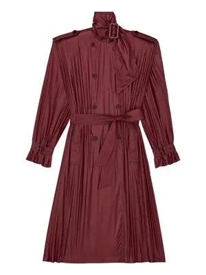 Saint Laurent Saint Laurent Waterproof Nylon Trench Coat Red