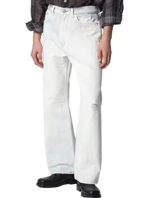 OUR LEGACY Third Cut Relaxed-Fit Jeans In Beige Cotton Denim