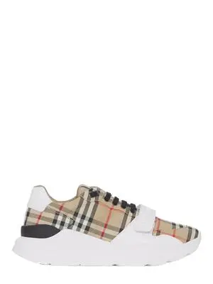 Burberry BURBERRY Vintage Check-Pattern Sneakers With Leather Trim Multicolor