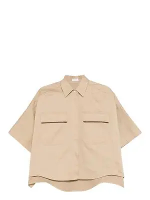 Brunello Cucinelli Short Sleeve Boxy Shirt - Cream