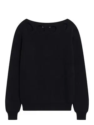 Prada Cotton Sweater With Geometric Details - Blue
