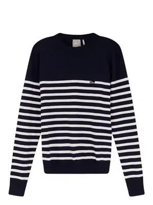 Dior Wool Sweater With Striped Pattern And Embroidered Logo - Multicolor