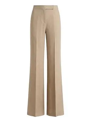 Max Mara High Rise Wide Leg Linen Trousers - Multicolor