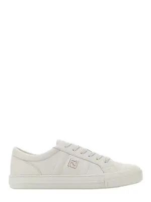 Fendi Calfskin Leather Lace-up Sneakers - White
