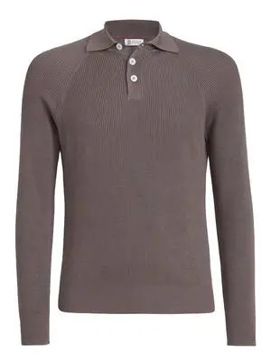 Brunello Cucinelli Brunello Cucinelli Brown Polo Shirts Men Brown