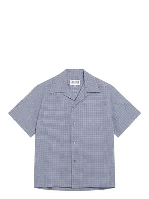MAISON MARGIELA Light Check Bowling Shirt - Blue