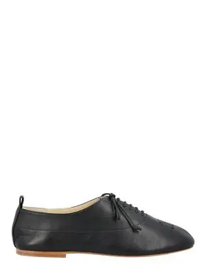 CELINE CELINE Black Perforated Leather Lace-Up Shoes