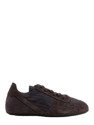 Rick Owens RICK OWENS Minimal Nylon And Suede Sneakers Multicolor