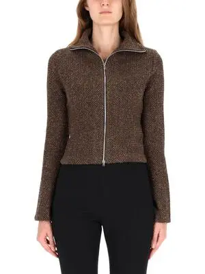 Our Legacy Zip Up Textured Shirt - Brown
