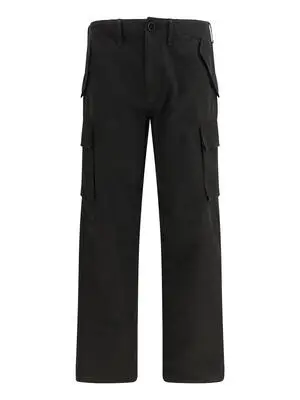 Burberry Cotton Twill Cargo Trousers - Black