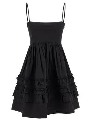 GANNI GANNI Mini Frill Dress Black