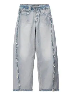 Alexander Wang Indigo Crystal Embellished Wide-leg Jeans - Blue