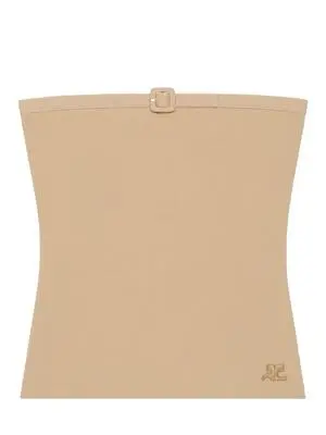 COURREGES Buckled Knit Bustier Top - Multicolor