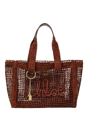 Chloé East-west Summer Raffia Tote Bag - Brown