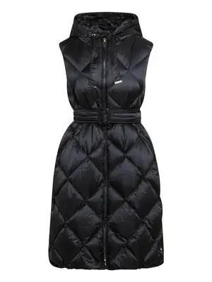 Max Mara Max Mara The Cube Sleeveless Down Jacket With Belt Black