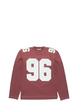 Acne Studios Faded Cotton Number Print Sweatshirt - Red