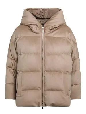 Max Mara Reversible Zip Camel Down Jacket - Cream