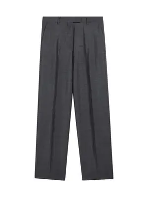 Miu Miu Wool-blend Trousers - Gray